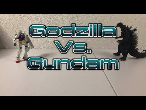 Godzilla Vs. Gundam | Stop motion Battle - YouTube