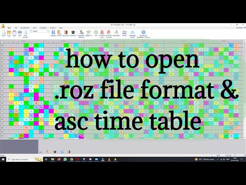how to open (.roz) file format and asc time table