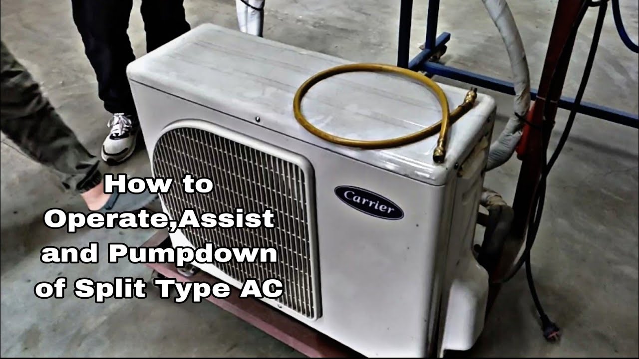 How to Operate,Assist and Pumpdown of Split Type Aircon - YouTube