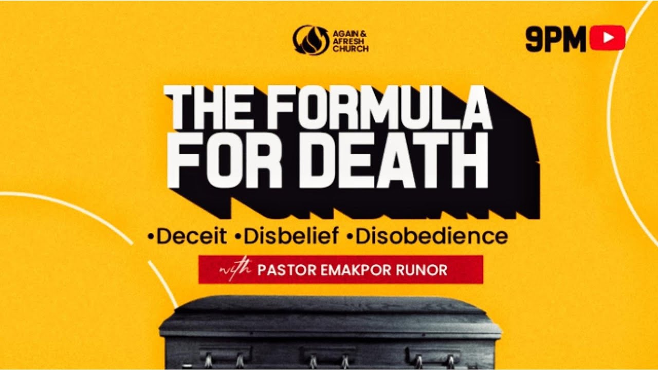 THE FORMULA FOR DEATH = Deceit Disbelief Disobedience - YouTube