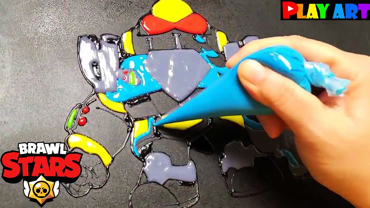 Pancake art Brawl Stars Mecha Paladin Surge, 팬케이크아트 브롤스타즈 메카팔라딘 서지 ...