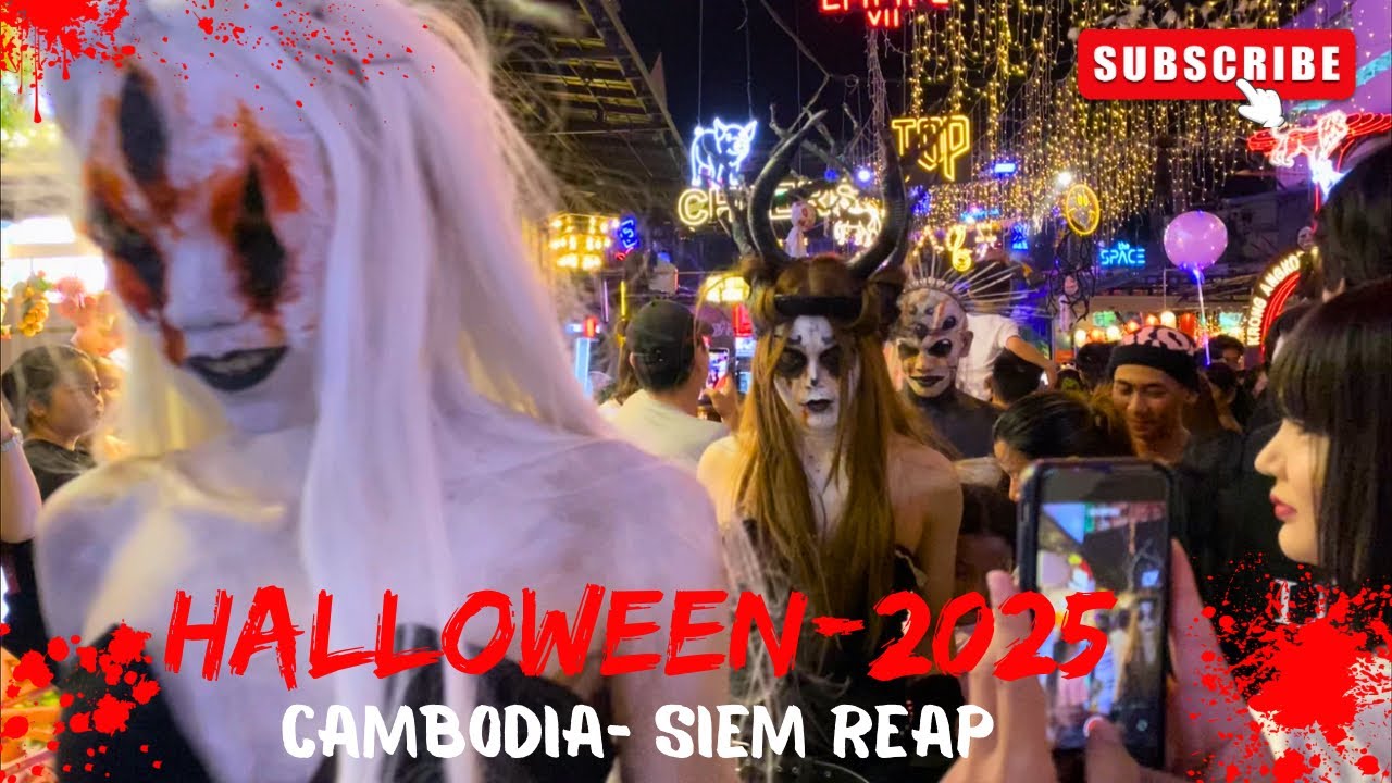 “Inside Cambodia’s Wildest Halloween Party 🕸️ | Pub Street Siem Reap ...