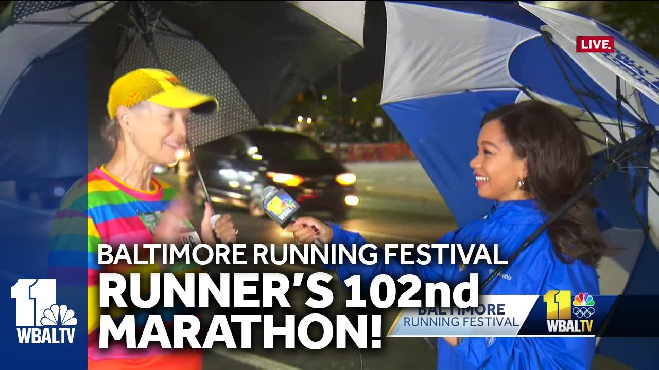 Baltimore Marathon is this runner's 102nd race! - YouTube