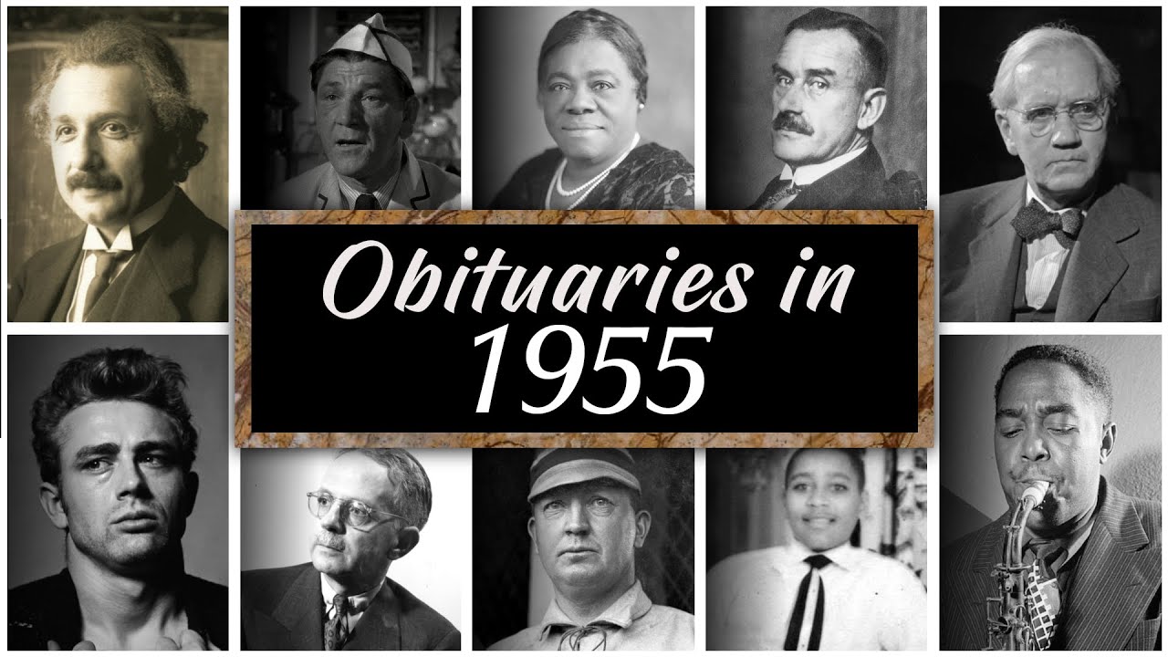 Obituary in 1955: Famous Faces We Lost in 1955 - YouTube