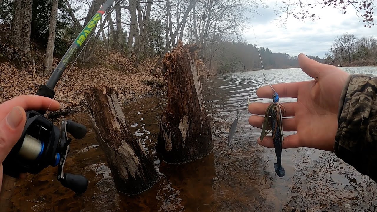 Bank Bass Fishing Late Winter w/ 6th Sense + Googan Squad Spinnerbaits ...