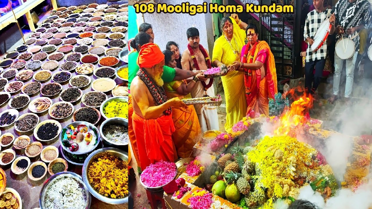 108 Mooligai Homa Kundam | Angala Parameswari Amman Aadi festival fire ...