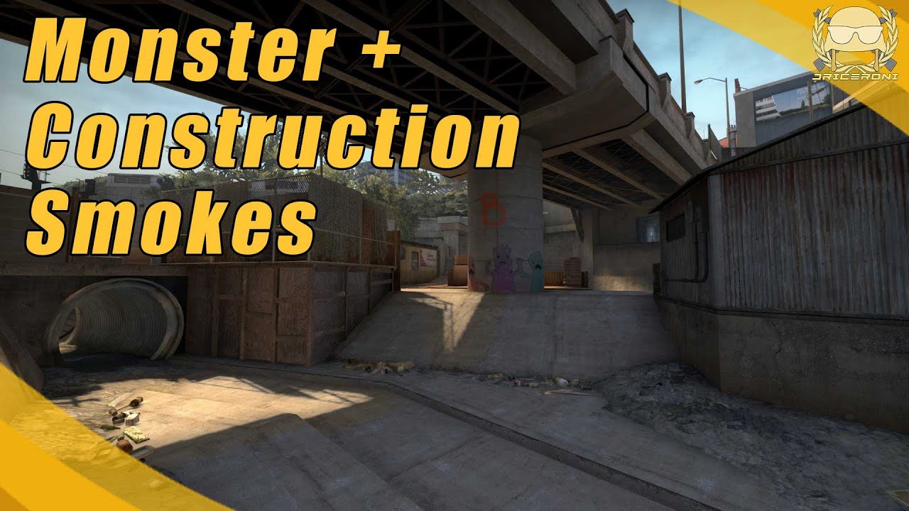 CS:GO | Overpass Monster + Construction Smokes - YouTube