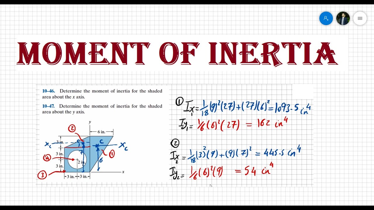 Mechanics 1 Statics | Part. 10 - Moment of Inertia - YouTube