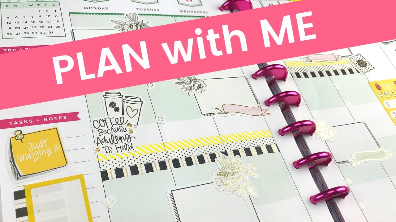 The Happy Planner Journaling Stickers Plan with Me - YouTube