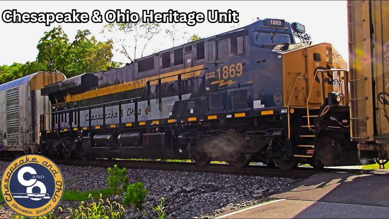 Railfanning in Walton KY Feat. CSX 1869 (C&O Heritage Unit) Mid DPU on CSX M209 - YouTube