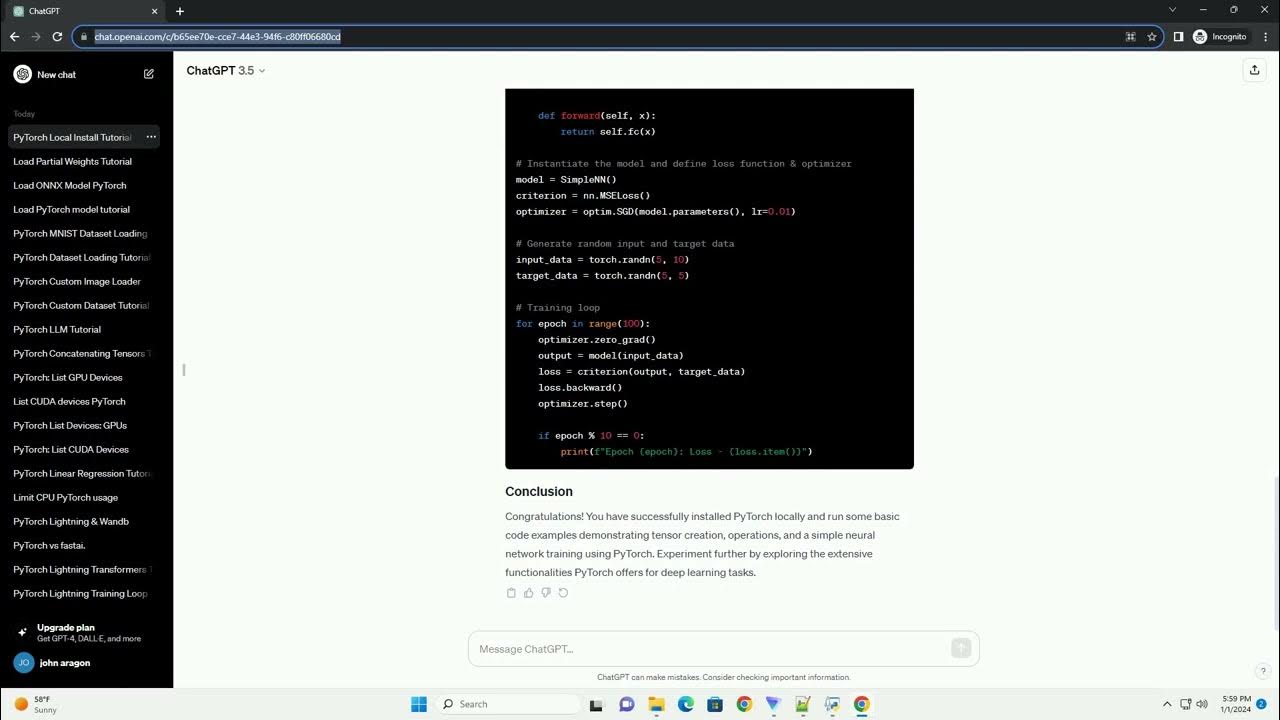 pytorch local install - YouTube