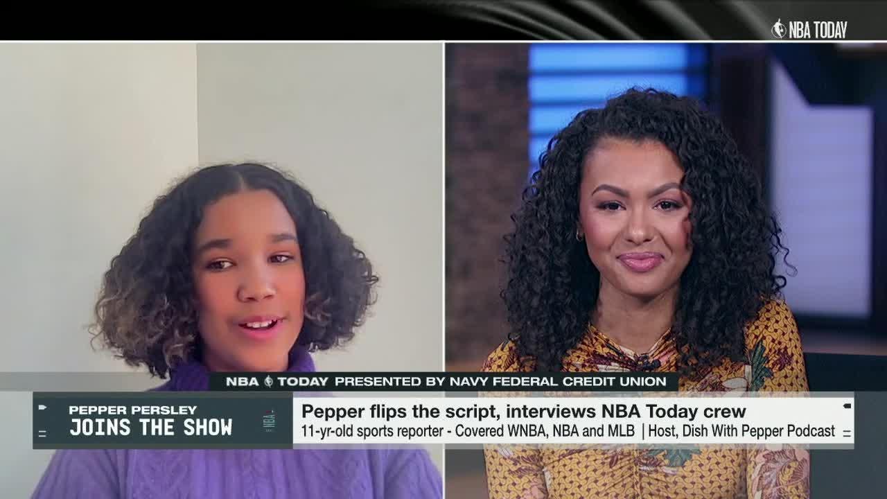 Interviewing 11-year-old sports reporter Pepper Persley on ...