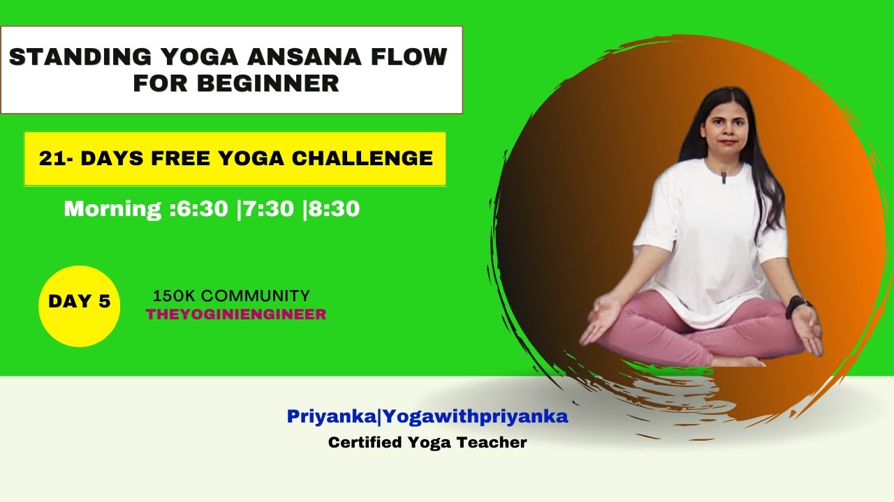 🛑Morning Day 5 Free Live Yoga class - Standing yoga asana flow for ...