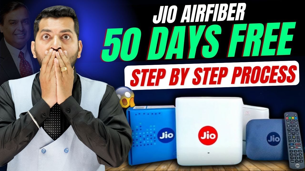 Jio AirFiber 50 Days FREE Full Process 🤑 Activation & Installation Jio ...