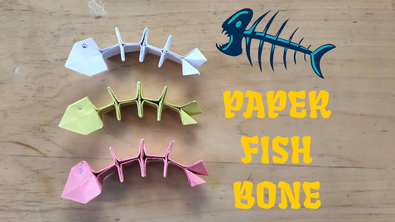 Paper Origami Fish Bone🐟🦴 || Origami Crafts || Tutorial || Fish Bone ...