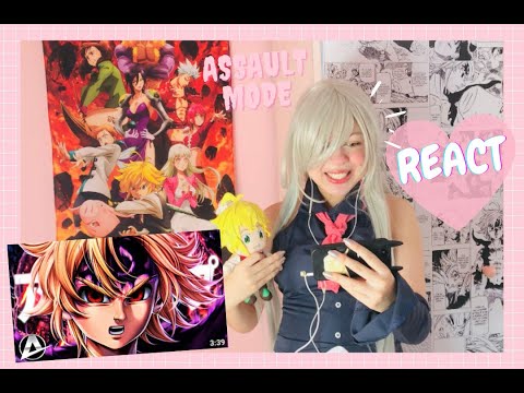 REACT RAP MELIODAS ASSAULT MODE ANIRAP ♡ ELIZABETH LIONES COSPLAY - YouTube