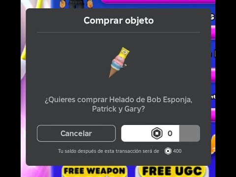 Free UGC Limited | SpongeBob Patrick and Gary Ice Cream #88 | Roblox ...
