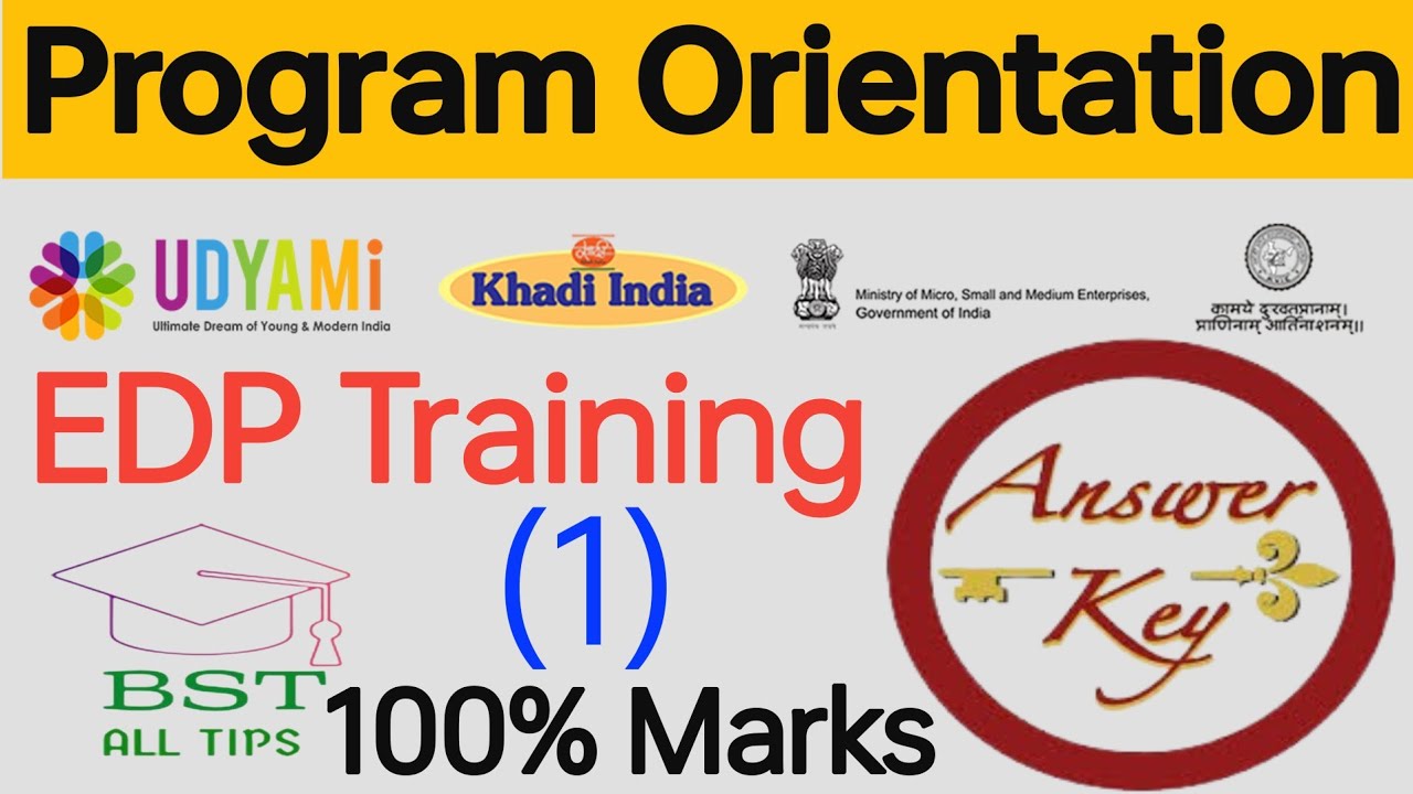 Program Orientation Module 01: EDP Training Program Orientation Questions and Answers ।। #edp ...