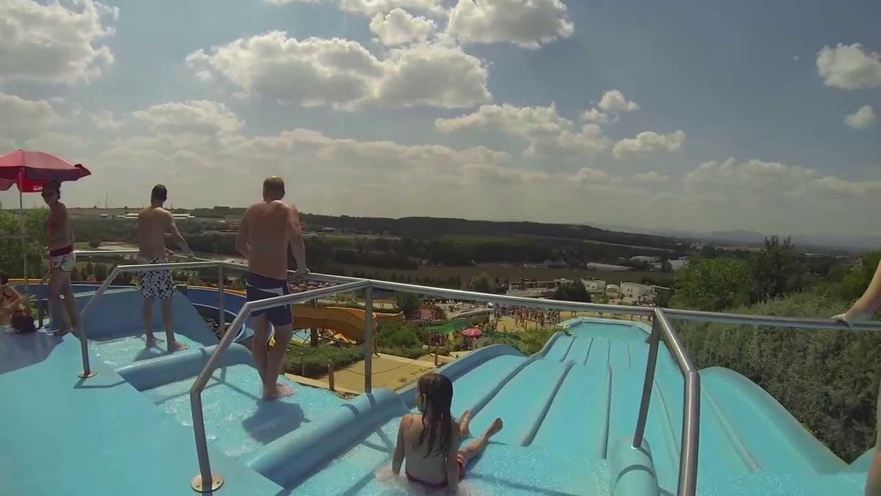 Wild Waves Water Slide at Aquarena - YouTube