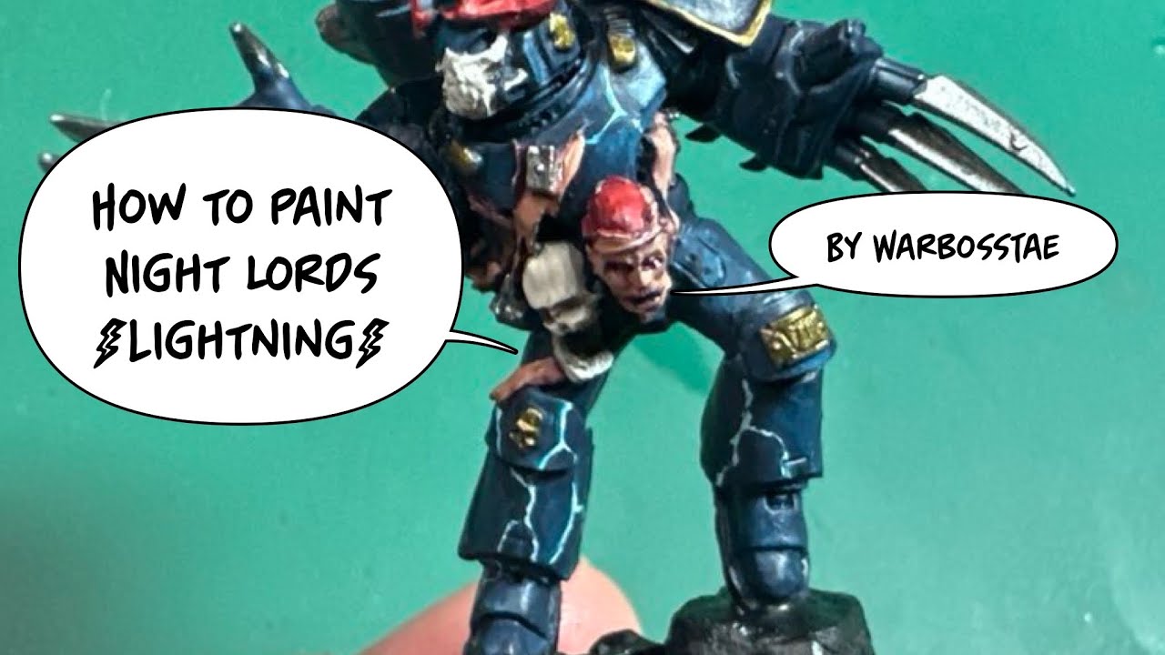 How to Paint Night Lords Lightning - Warhammer 40K - Chaos Space ...