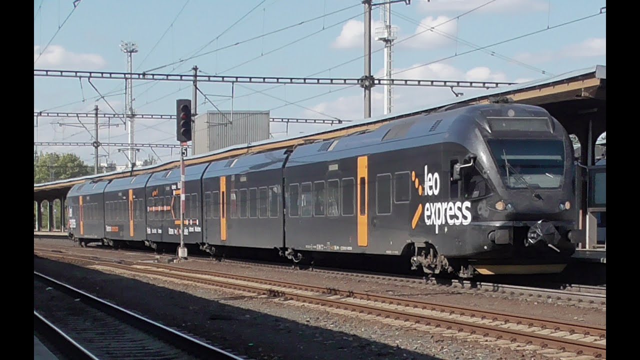 Elektrické jednotky Stadler Flirt (Dopravce LEO Express) na trati 010 ...
