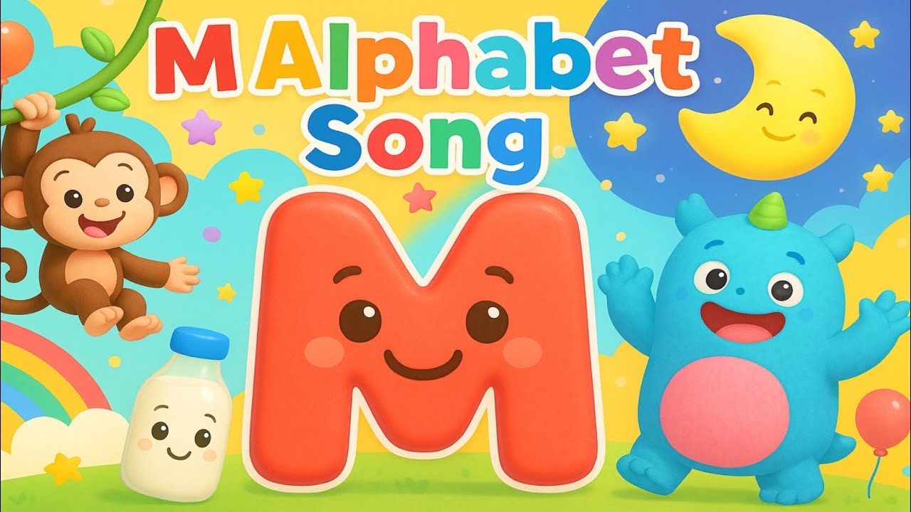 M Alphabet Song | Learn Letter M with Cute Words and Characters for ...