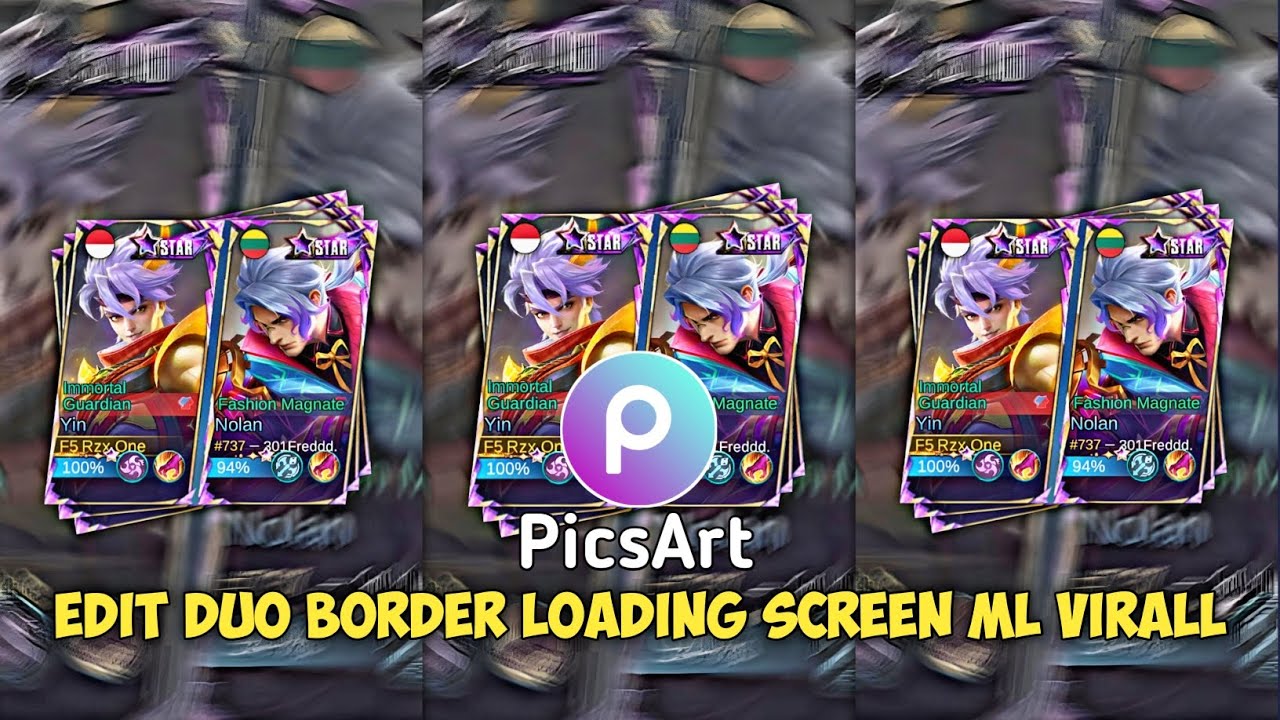 TUTORIAL Edit Foto ML Duo Border Loading Frame di Aplikasi PicsArt ...