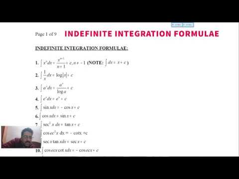 INDEFINITE INTEGRATION (12TH-FORMULA REVISION)-PART-1 - YouTube