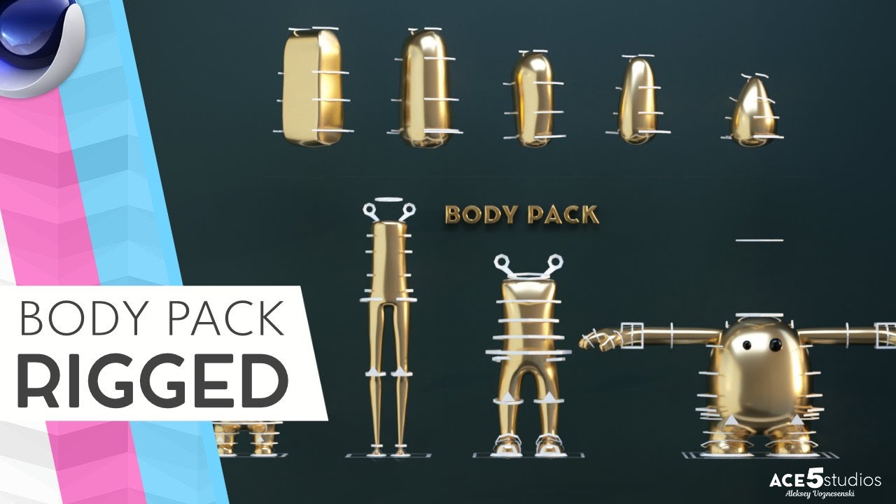 Body Pack - Cinema 4D [rigged] intro Tutorial | Animation ready - YouTube