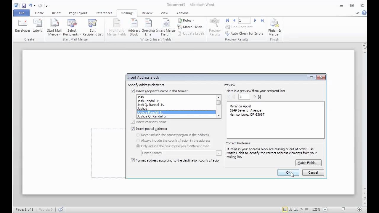 Mail Merge for PC - Envelopes - YouTube