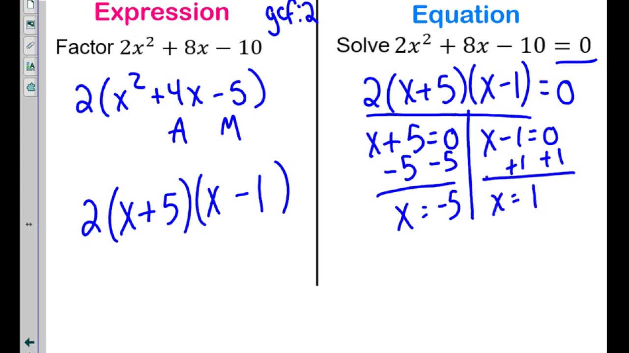 Factoring vs. Solving - YouTube