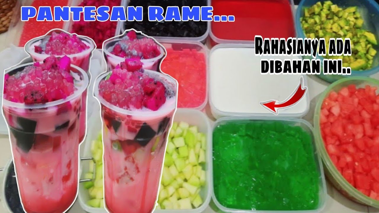 PANTESAN RAME TERUS..‼️TERNYATA PAKE BAHAN INI " RESEP LENGKAP ES BUAH ...