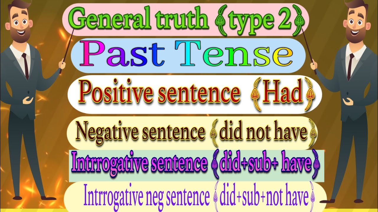 general truth (type 2) in past tense mere sath sikhye full English ...