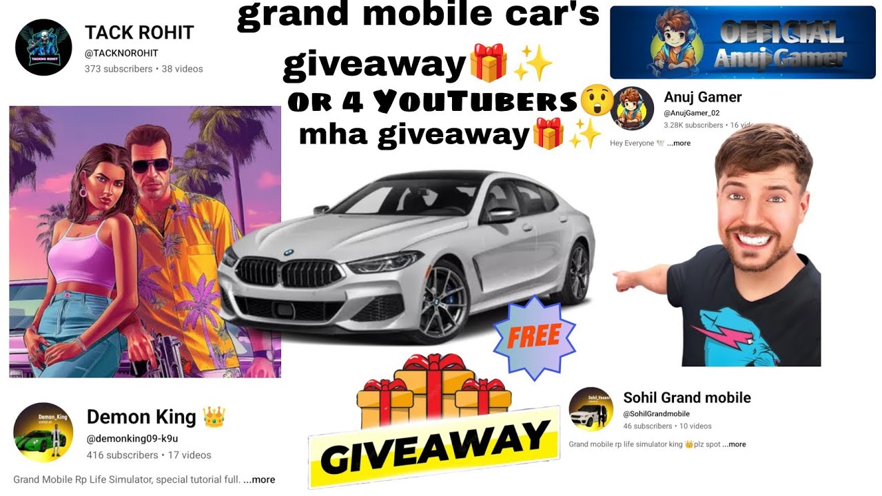 Grand mobile rp mha giveaway🎁 🎁 |grand mobile rp life simulator|grand ...