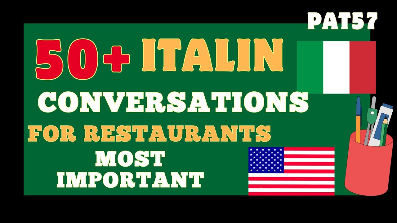 50+ Italian Conversations for Restaurants MOST Important - YouTube