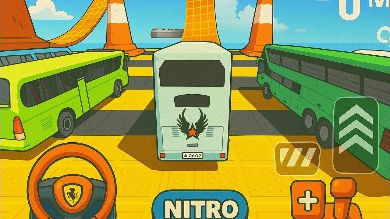 🤯 Crazy bus driving simulator stunt game Android Gameplay 🤯High ...