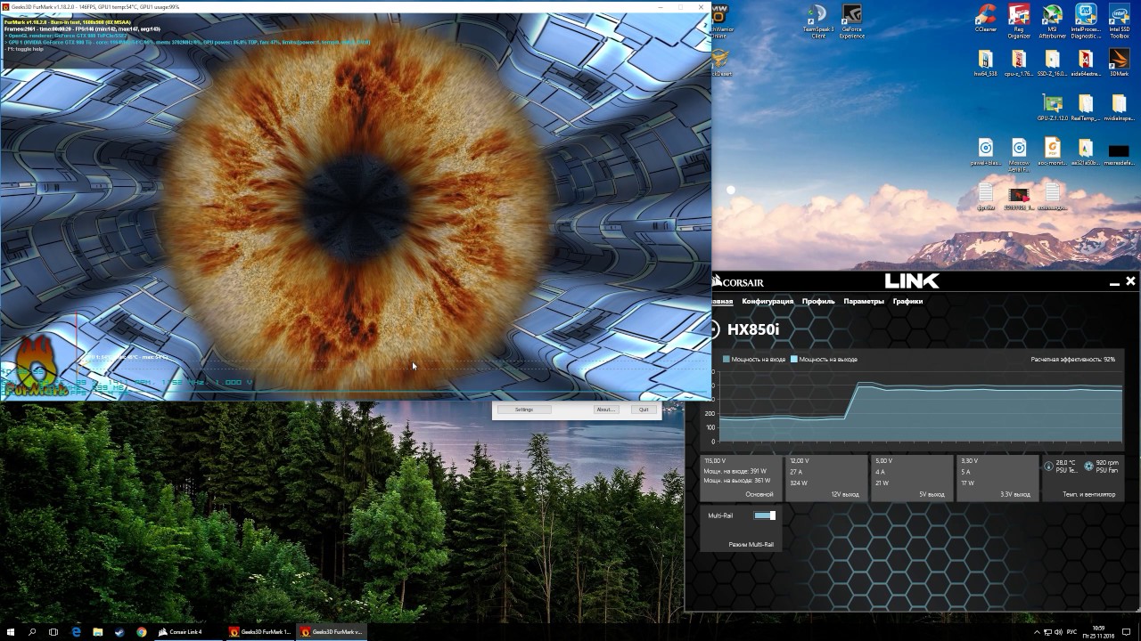980 TI HOF Power Consumption in furmark (test 2) - YouTube