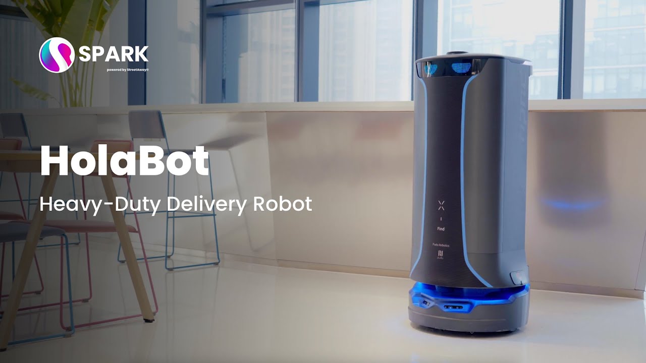 HolaBot, Heavy-Duty Delivery Robot - YouTube
