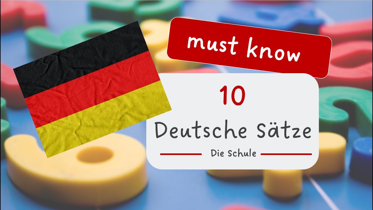 10 Must Know GERMAN sentences | Schule 🏫 - YouTube