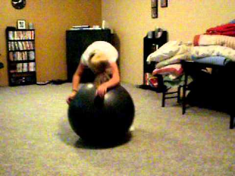 Exercise ball fun - YouTube