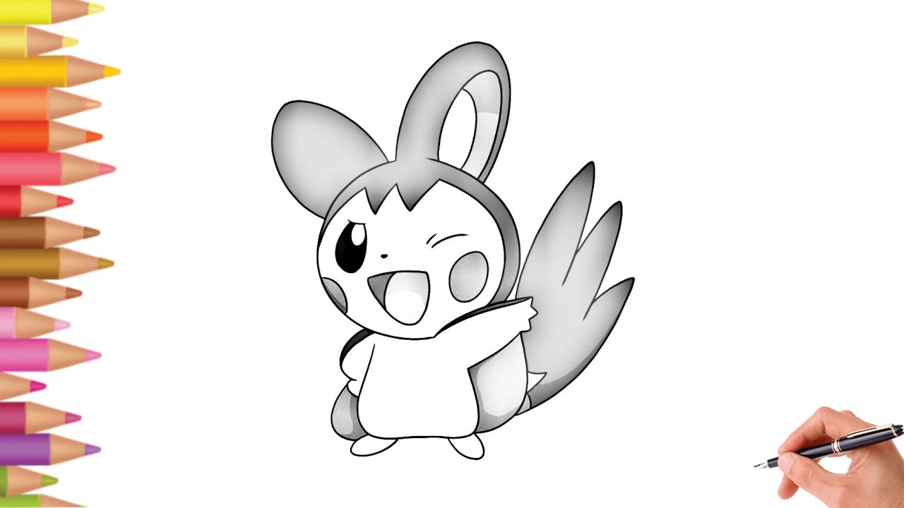 How to draw Emolga || step by step drawing - YouTube