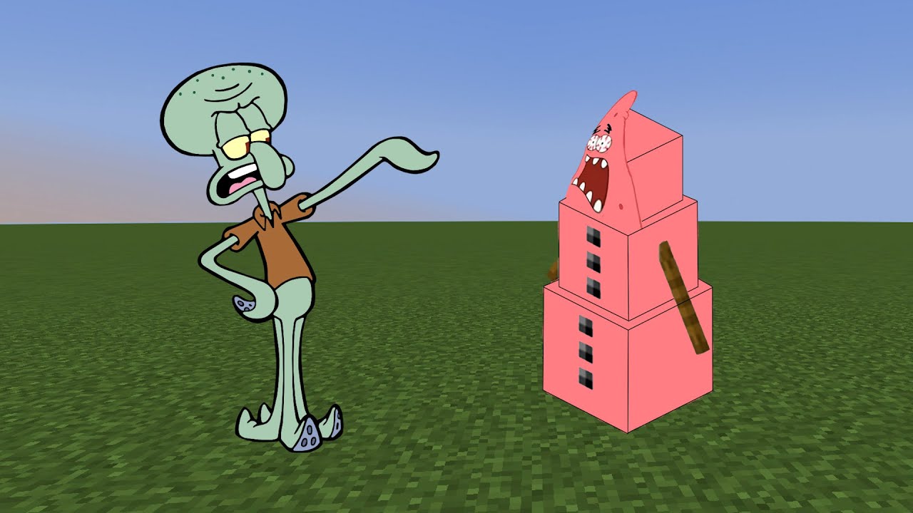 Squidward spawns Snowtrick - YouTube