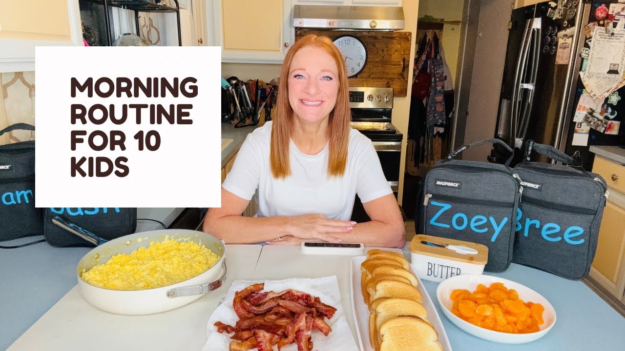 MORNING ROUTINE FOR 10 KIDS - YouTube