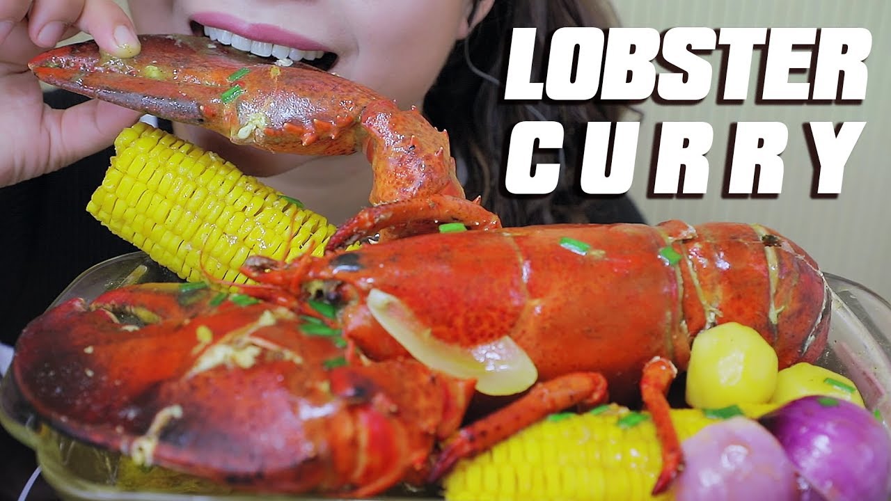 ASMR LOBSTER CURRY , CHEWY MESSY EATING SOUNDS | LINH-ASMR - YouTube