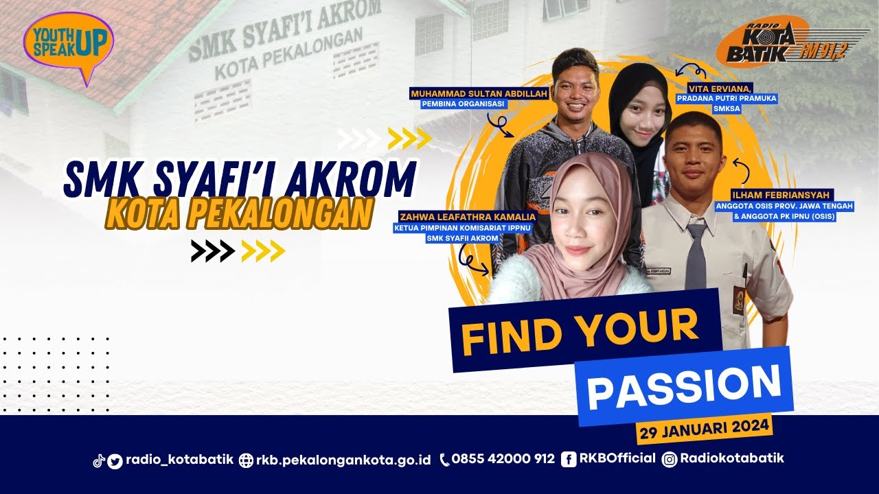 Find Your Passion | Youth Speak Up | SMK Syafii Akrom - YouTube