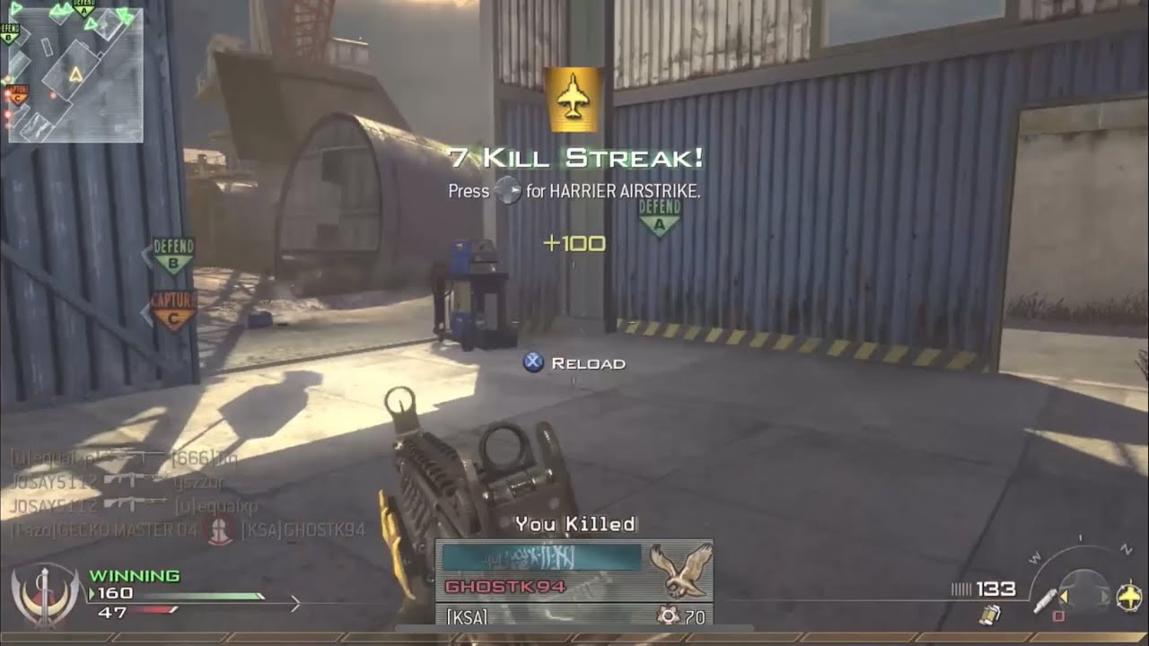Harrier streak MW2 with M4A1 and javelins - YouTube