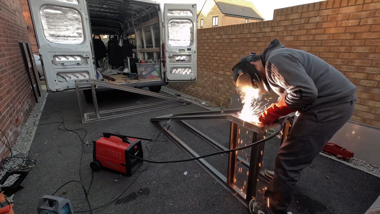 Welding custom high van ramps - Timelapse - YouTube