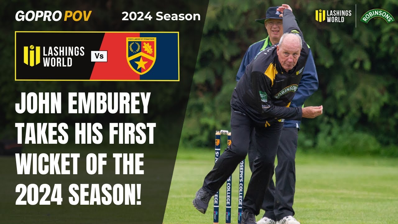 John Emburey Gets His First Wicket Of The Game! - Lashings vs St Joseph ...