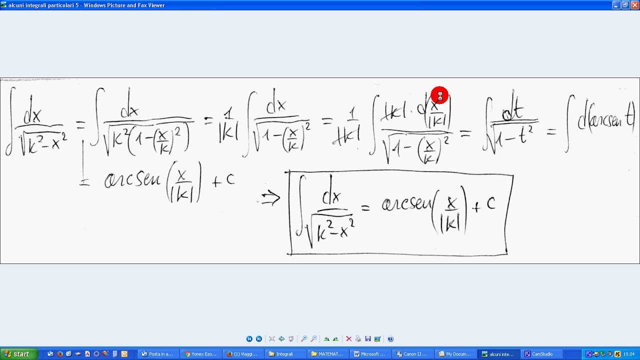 9 alcuni integrali particolari 5 - YouTube