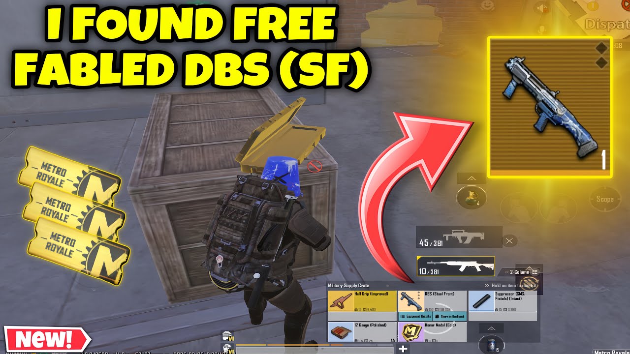 METRO ROYALE FREE FABLED DBS IN SUPPLY CRATE | PUBG METRO ROYALE ...